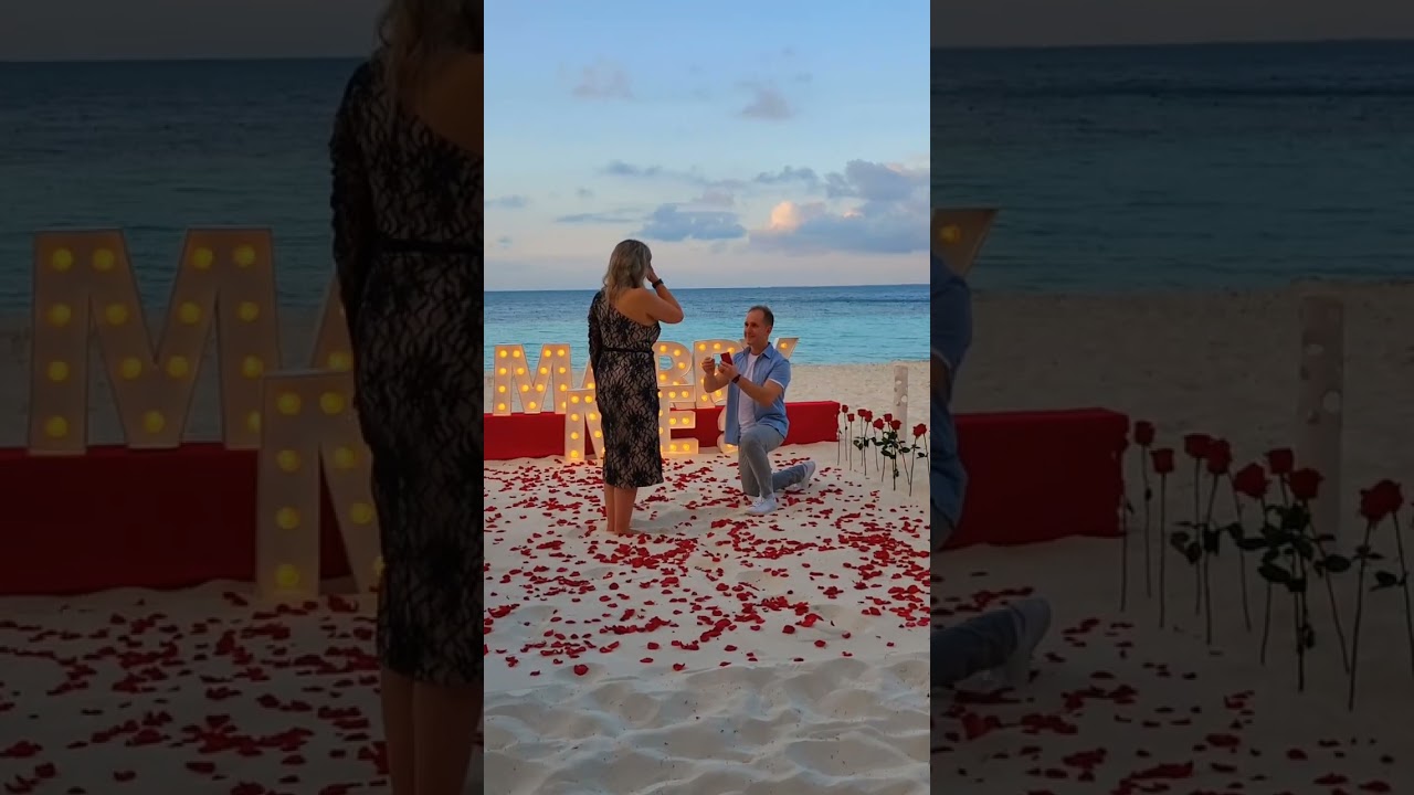 She couldn't believe it when she saw this magical proposal a beach in ...